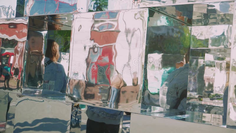 Mirror Sculpture that Reflects Everything Around. the Concept of Purity ...