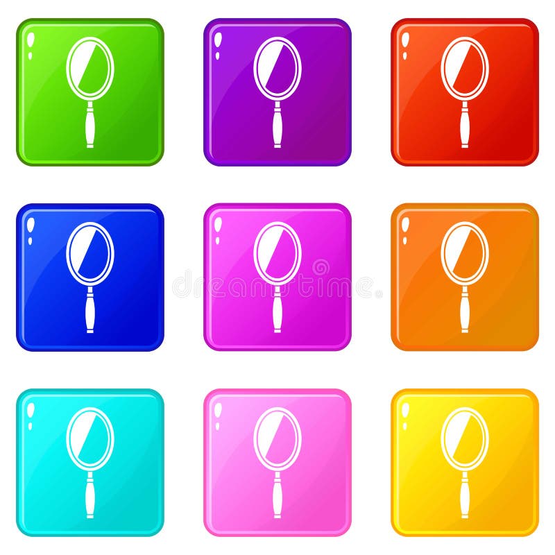 Mirror set 9 stock vector. Illustration of classic, fashion - 96540677