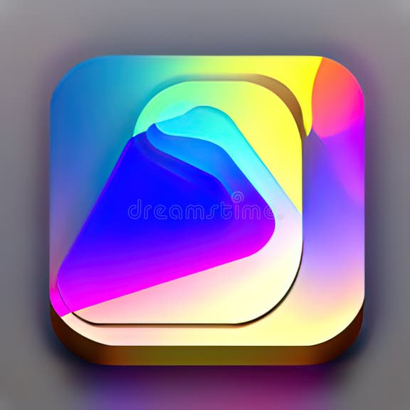 Mirror Software App Style Icon. Generative AI. Stock Illustration ...