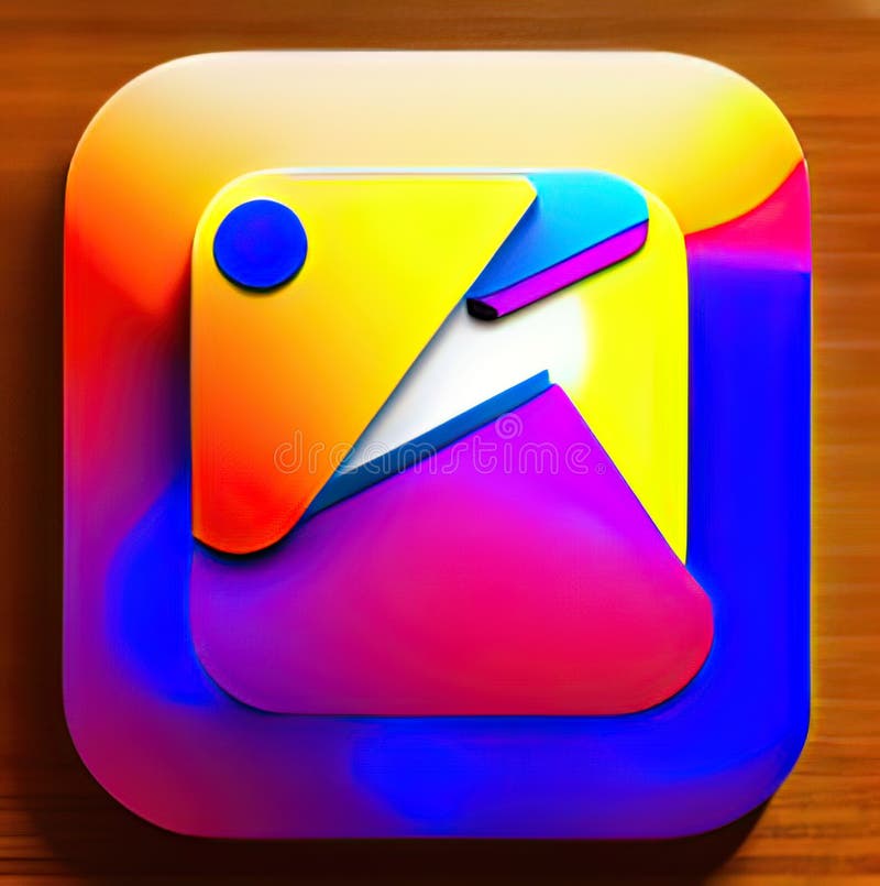 Mirror Software App Style Icon. Generative AI. Stock Illustration ...