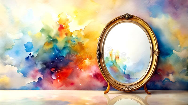 The Mirror of the Soul: a Watercolor Exploration of Self-Reflection ...