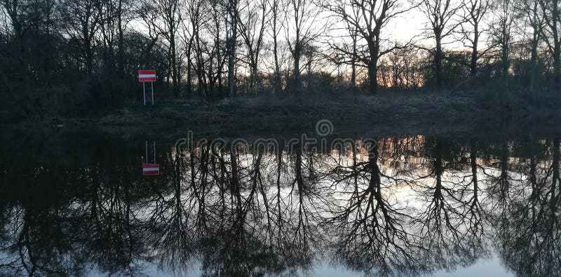 Mirror Sunset. Optical Illusion Stock Image - Image of optical, mirror ...