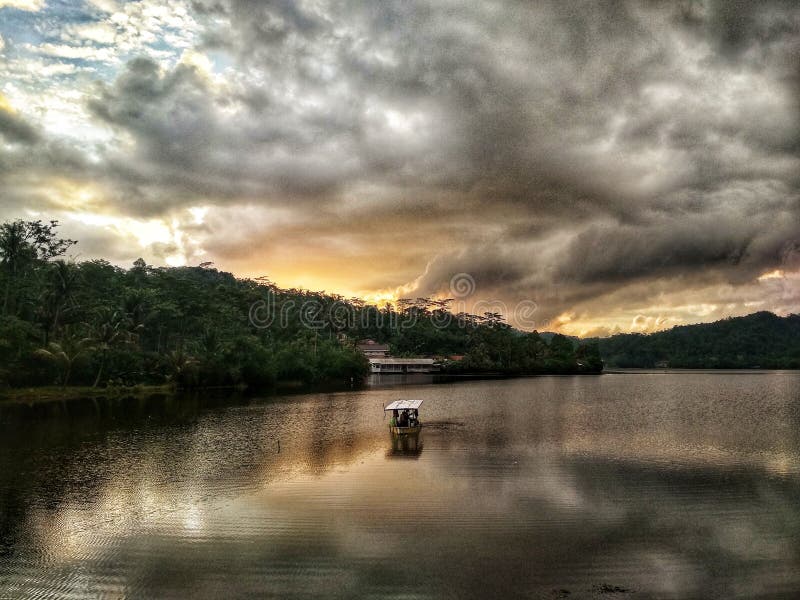 Mirror stock image. Image of lake, sunset, cloud, mirror - 111958577