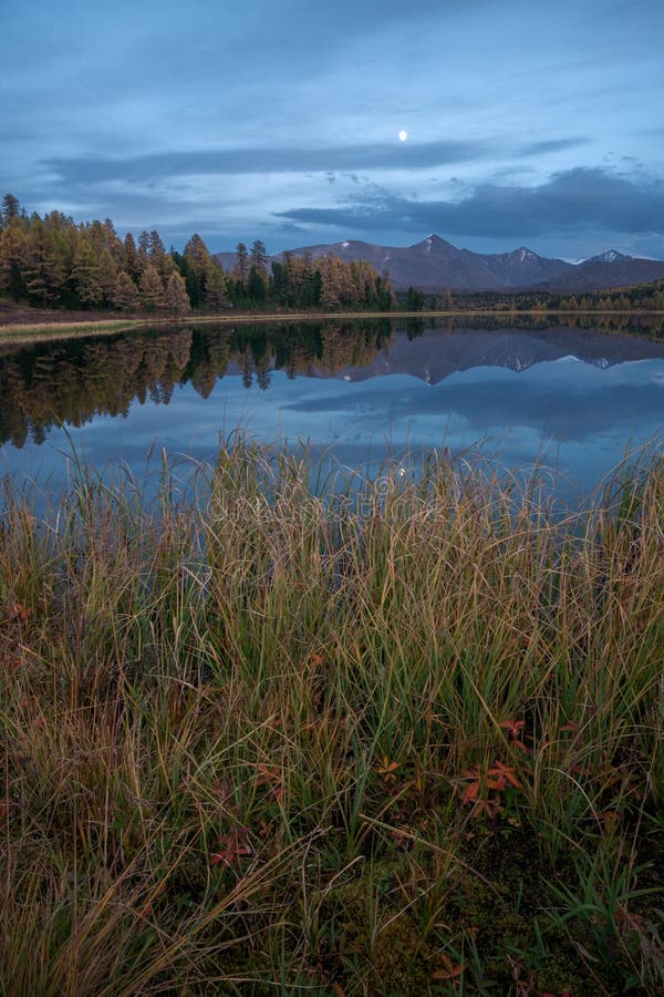 Mirror Surface Lake Autumn Vertically Orientated Landscape with ... Mirror Surface Lake Autumn Vertically Orientated Landscape with ...