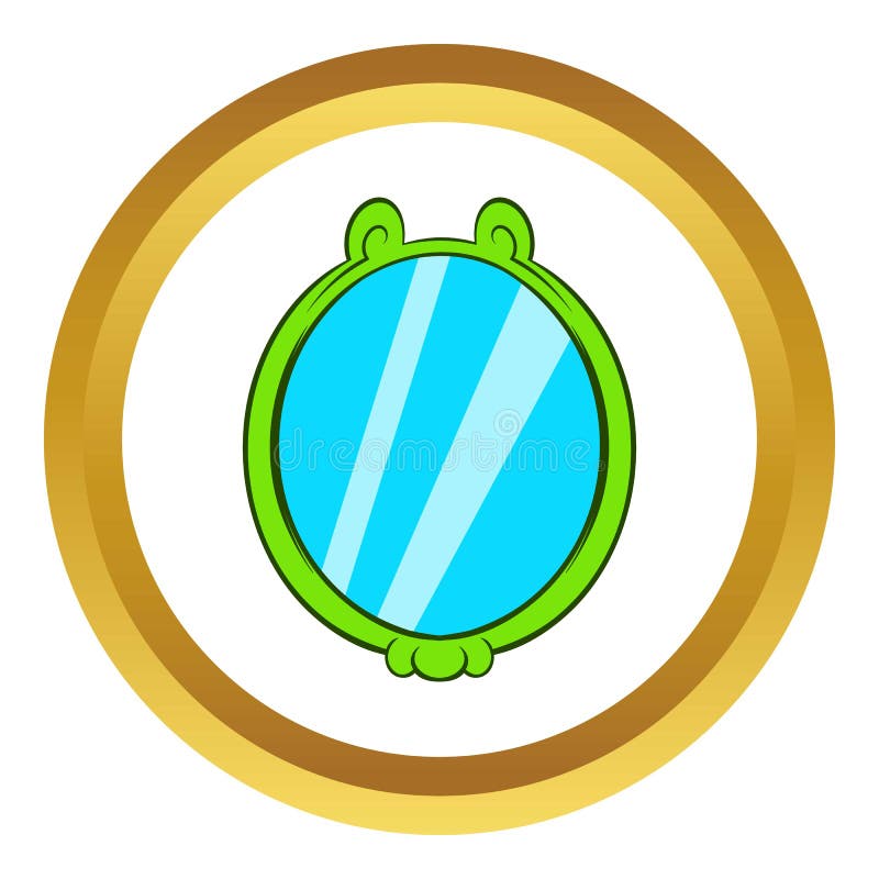 Mirror Vector Icon, Cartoon Style Stock Vector - Illustration of frame ...