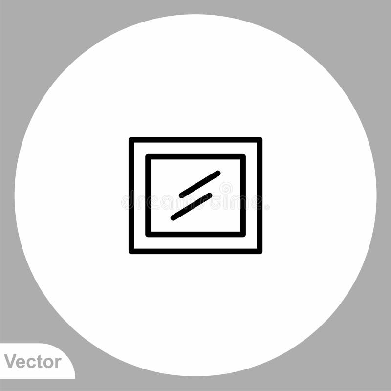 Mirror Vector Icon Sign Symbol Stock Vector - Illustration of glass ...