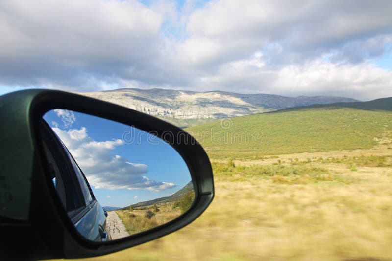Mirror view stock photo. Image of drive, scenery, landscape - 63422778