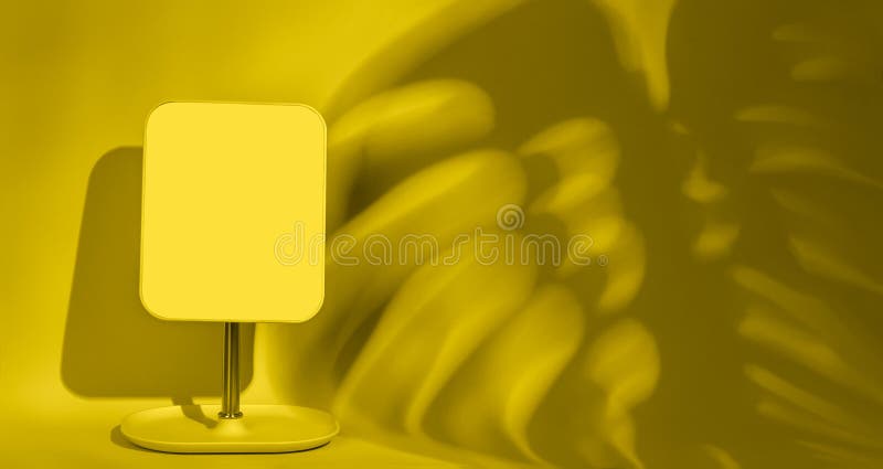Mirror on a Yellow Background with Copy Space. Stock Illustration ...