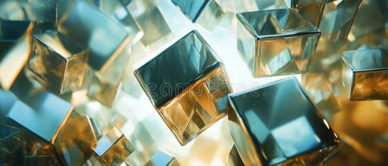 Mirrored Cubes Create Abstract Reflections in a Dynamic Texture of ...