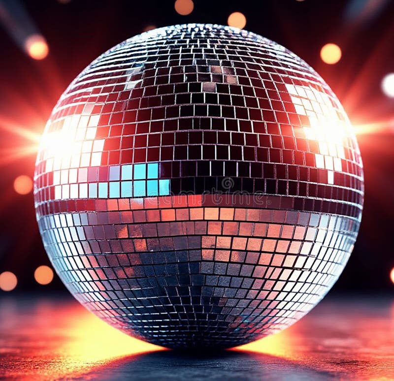 A Mirrored Disco Ball Composed of Small, Reflective Square Tiles is ...