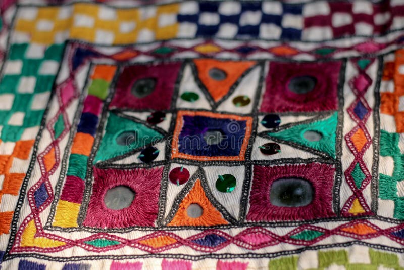 Mirrored Embroidery Work Typical of the Aahir Tribe,unidentified Man ...