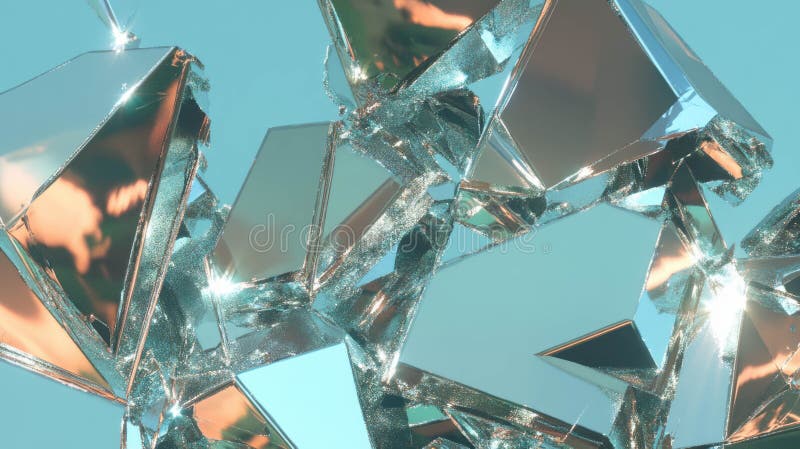 Mirrored Fragmented Panels with Reflective Textures for Modern Art ...