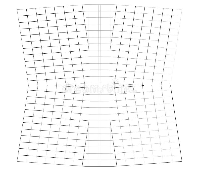 Mirrored, Tweaked Irregular Grid, Mesh, Grating and Lattice Geometric ...