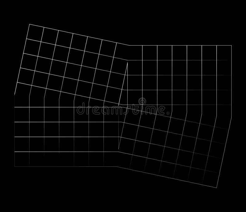 Mirrored, Tweaked Irregular Grid, Mesh, Grating and Lattice Geometric ...