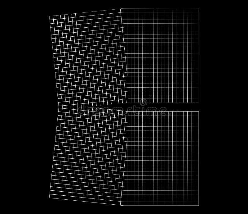 Mirrored, Tweaked Irregular Grid, Mesh, Grating and Lattice Geometric ...