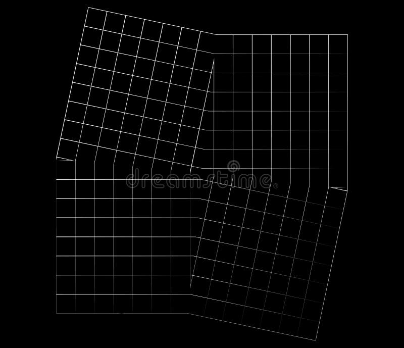 Mirrored, Tweaked Irregular Grid, Mesh, Grating and Lattice Geometric ...