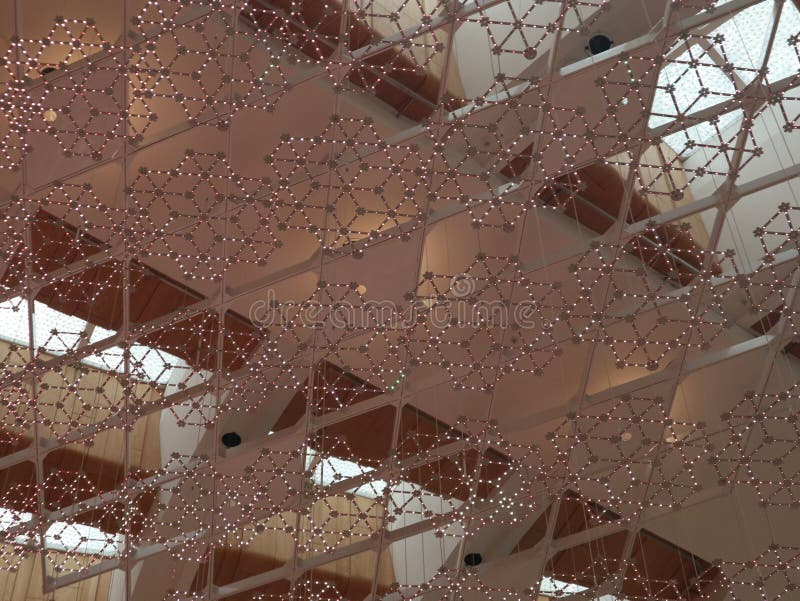 Mirrored Wall with Shiny Decorations and Walls Reflected on it Stock ...