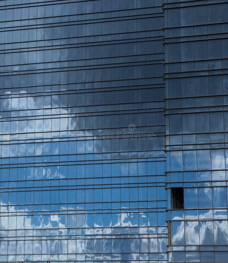 Mirrored Windows of the Office Building Stock Image - Image of closed ...