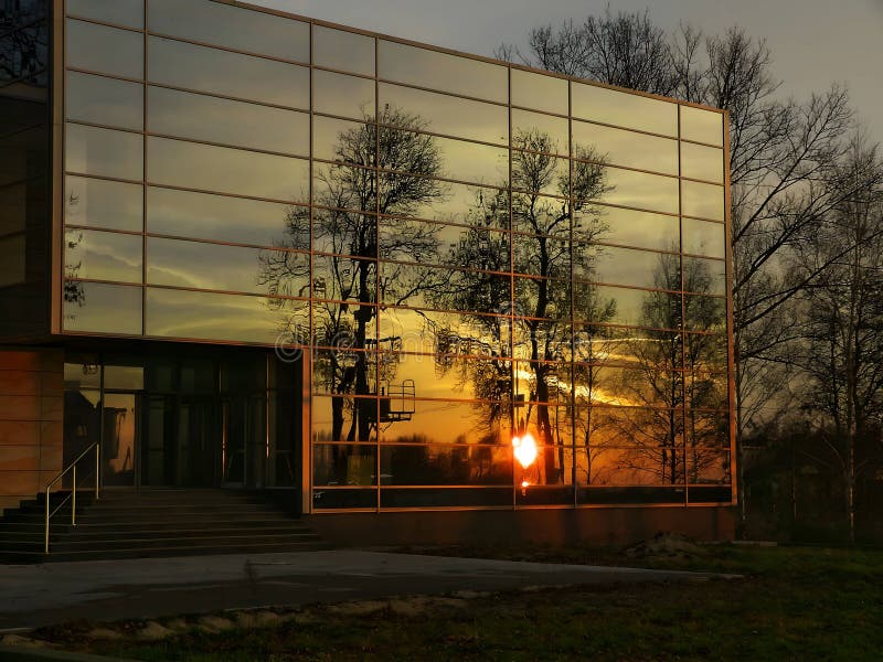 Mirroring the Sunset and Trees in the Windows of the Building Stock ...