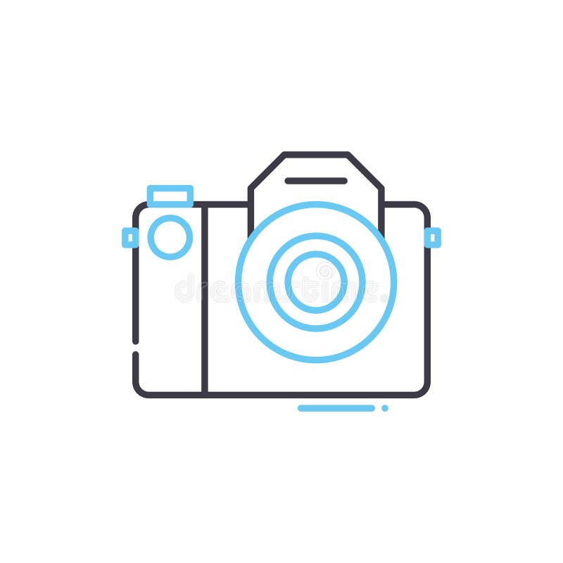 Mirrorless Camera Line Icon, Outline Symbol, Vector Illustration ...