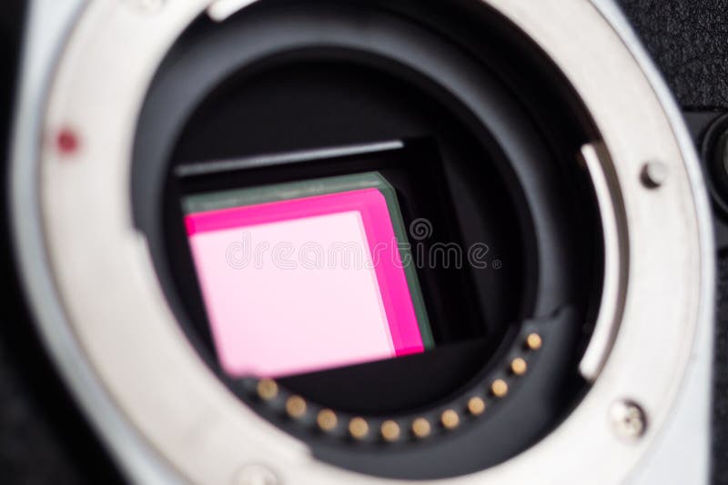 Mirrorless Camera Photo Sensor Stock Photo - Image of electronic ...