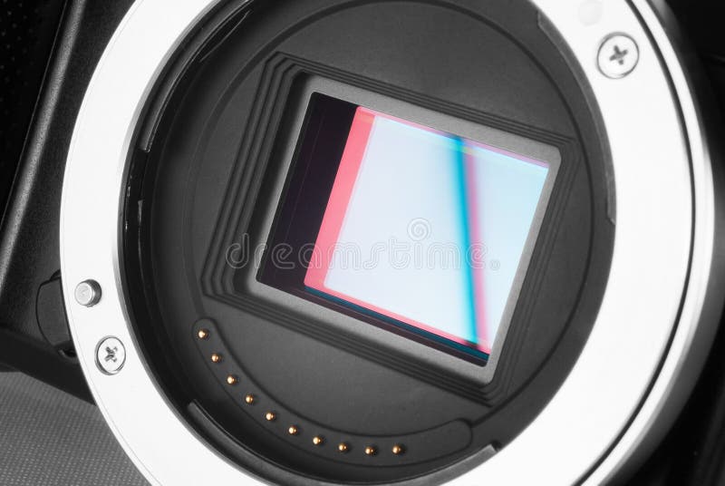Mirrorless camera sensor stock image. Image of photographer - 53080767