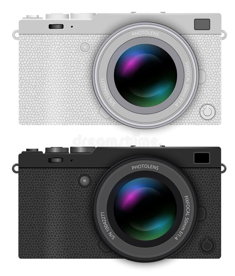 Mirrorless compact camera stock vector. Illustration of retro - 65619422