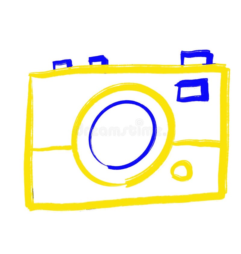 MIrrorless Compact Camera Primary Color Scheme Red Blue Yellow Object ...
