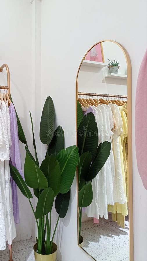 Clothing store stock photo. Image of wallpaper, mirror - 318227510