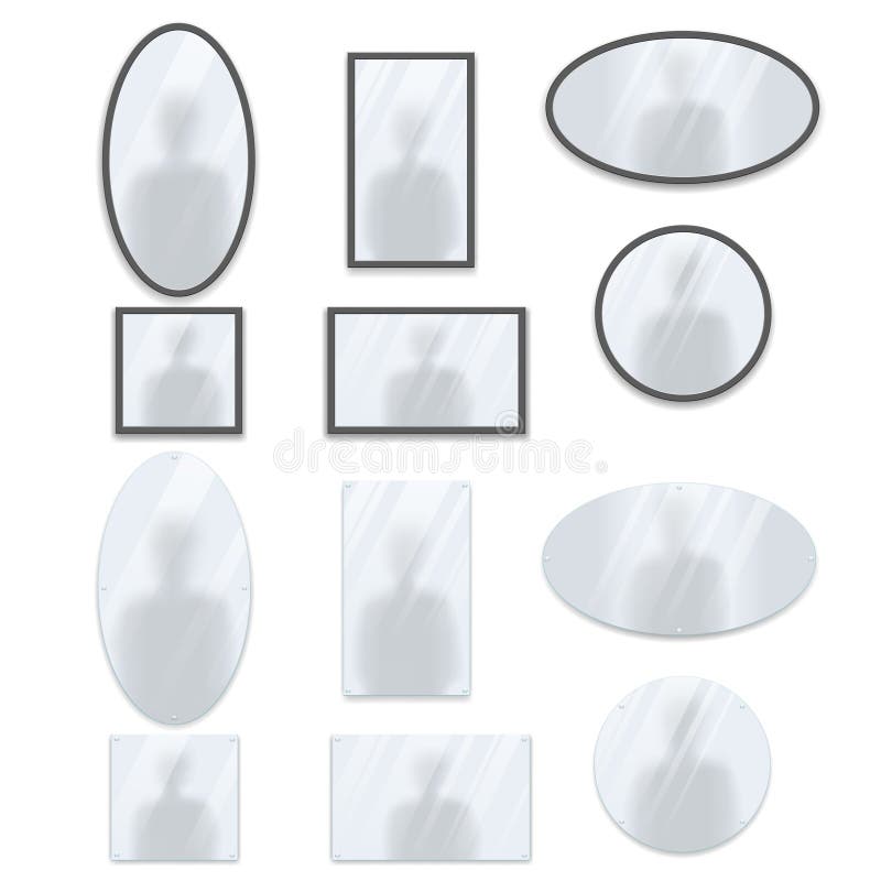 Set of mirrors stock vector. Illustration of decor, decoration - 20250778