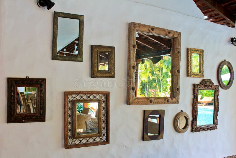 Mirrors stock image. Image of interior, frame, glass - 68916091