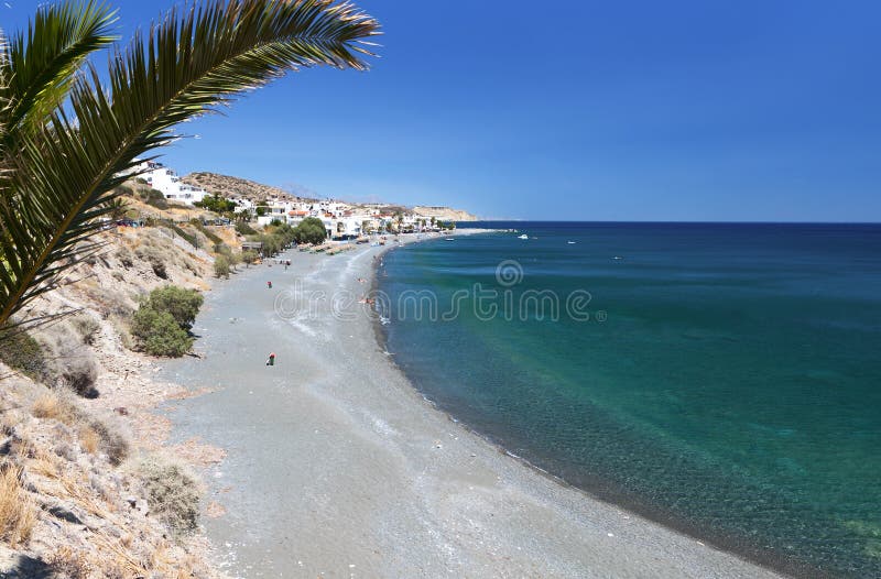Mirtos Beach at Crete Island, Greece Stock Photo - Image of ...