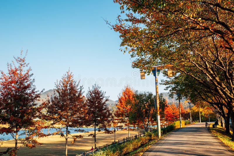 View of Miryang City from Moonlight Ssamji Park Observatory at Spring ...