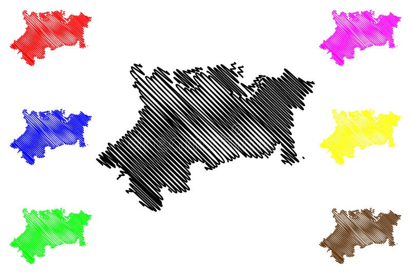 Mirzapur District Uttar Pradesh State, Republic of India Map Vector ...