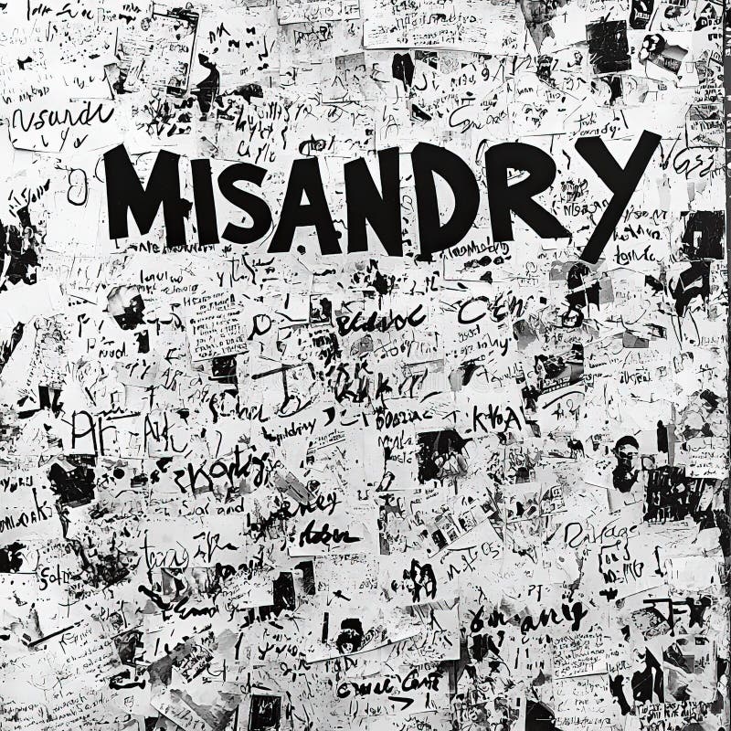 MISANDRY Text Related To the Type of Discrimination Written on a Blackboard Stock Image - Image ...