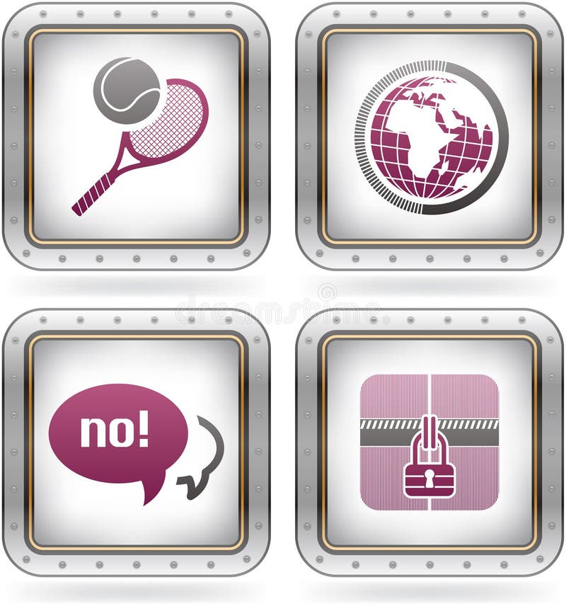 Misc Internet Icons stock vector. Illustration of globe - 21066756