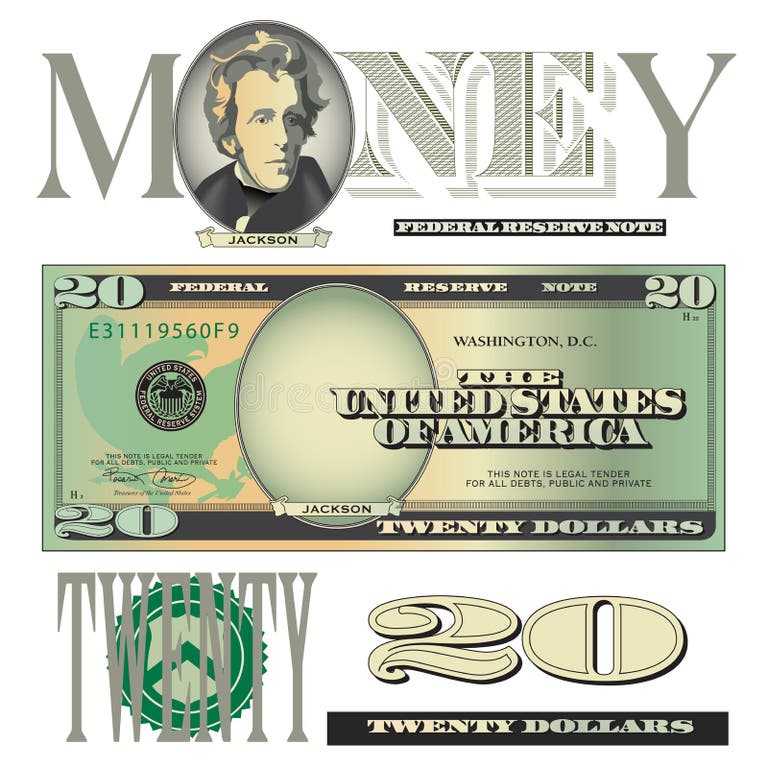 20 Dollar Bill Stock Illustrations – 335 20 Dollar Bill Stock ...