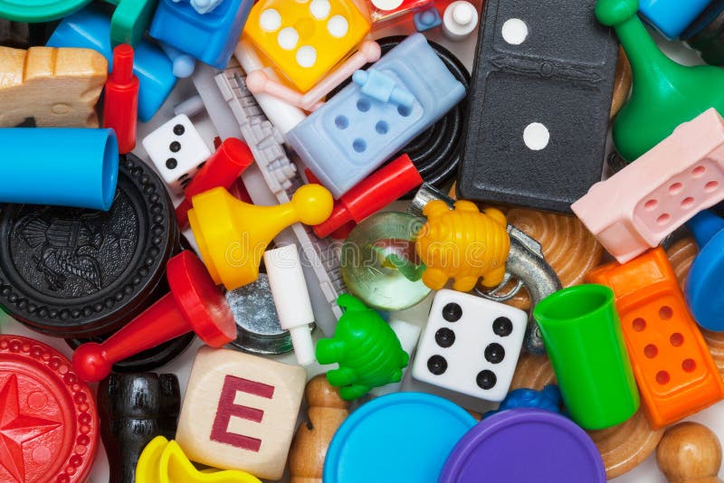 Miscellaneous game pieces stock image. Image of luck - 77015747