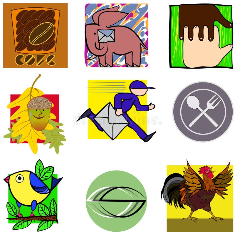 Miscellaneous icons stock vector. Illustration of spoon - 28859613