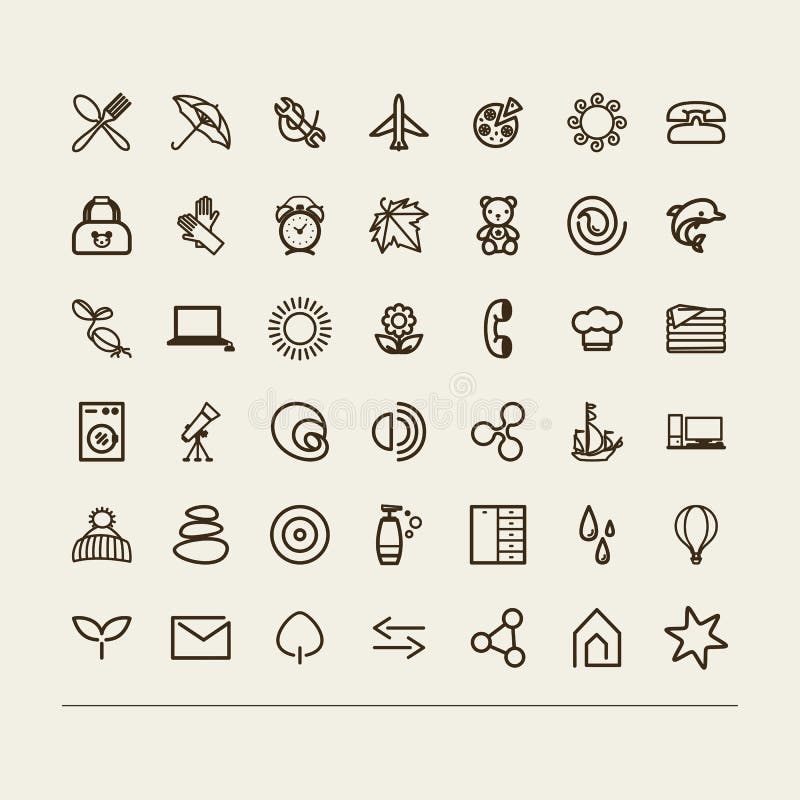 Miscellaneous Icons stock vector. Illustration of glassy - 2402097