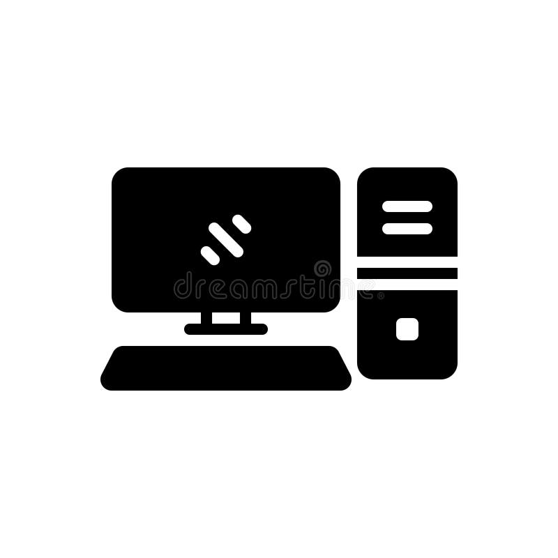 Black Solid Icon for Electronic, Pc and Computer Stock Vector ...