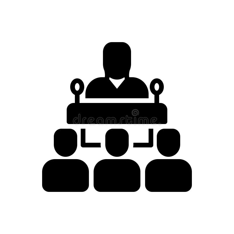 Black Solid Icon for Publicly, Speaker and Delegate Stock Vector ...