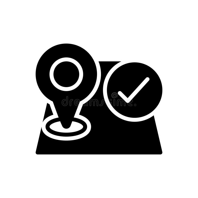 Black Solid Icon for Arrive, Reach and Come Stock Vector - Illustration ...