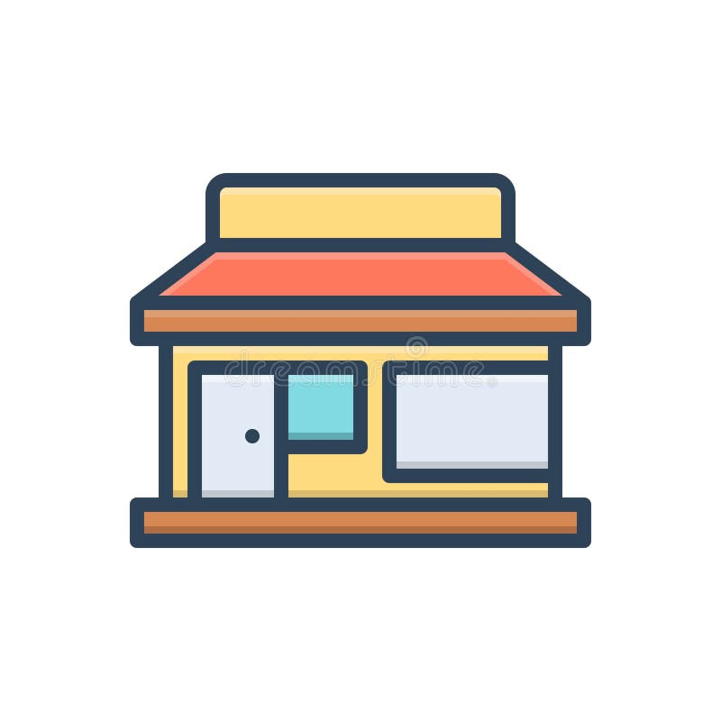 Color Illustration Icon for Retailer, Merchant and Trader Stock Vector ...