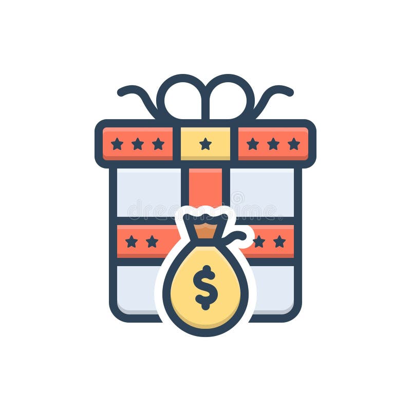 Color Illustration Icon for Incentive, Gift Box and Reward Stock Vector ...
