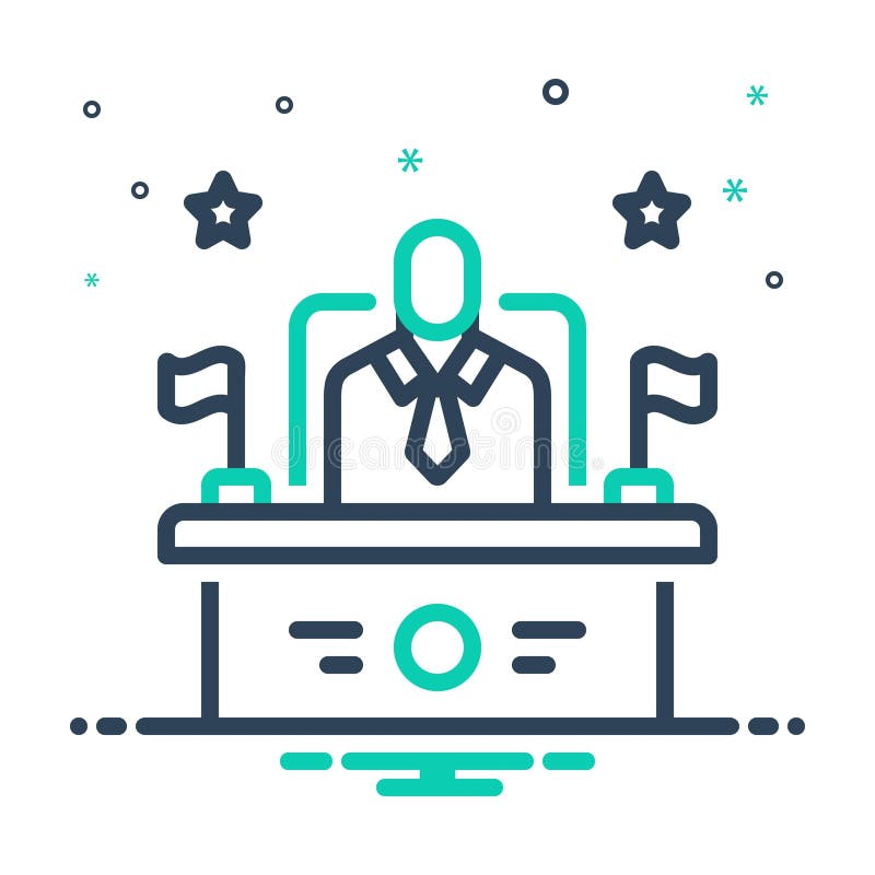 Mix Icon for Collector, Office Bearer and Servant Stock Vector ...