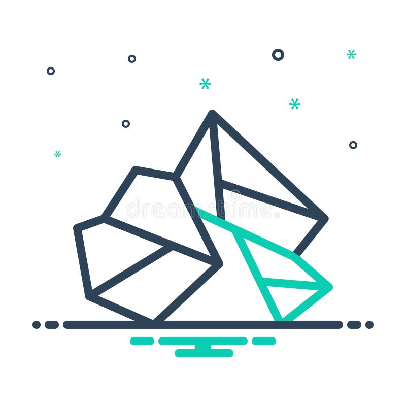 Mix Icon for Pierre, Stone and Rocks Stock Vector - Illustration of ...