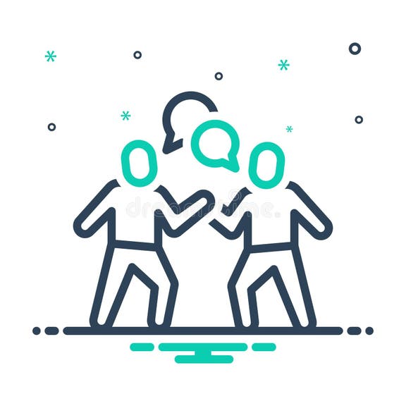 Mix Icon for Argued, Infer and Jarring Stock Vector - Illustration of ...