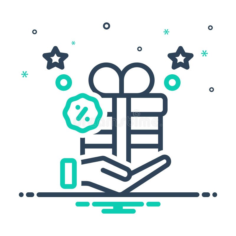 Mix Icon for Provides, Endow and Offering Stock Vector - Illustration ...