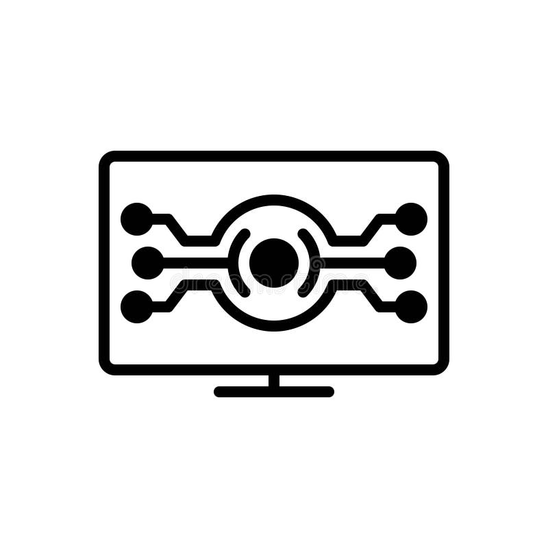 Black Solid Icon for Digital, Synchronization and Technology Stock ...